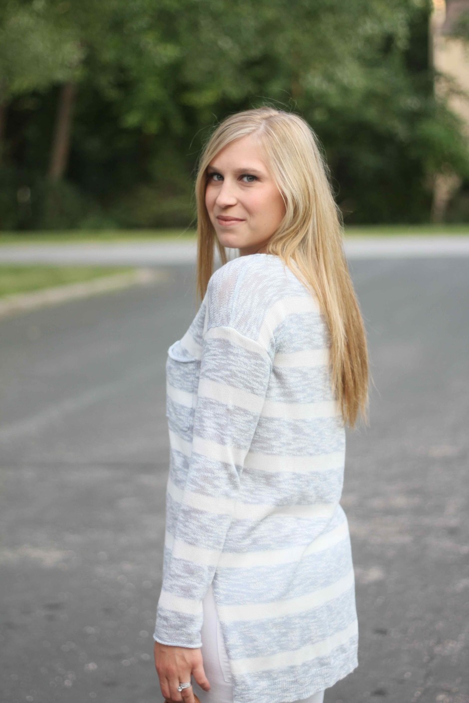 Stripe Knit Pullover... - Pink and Navy StripesPink and Navy Stripes