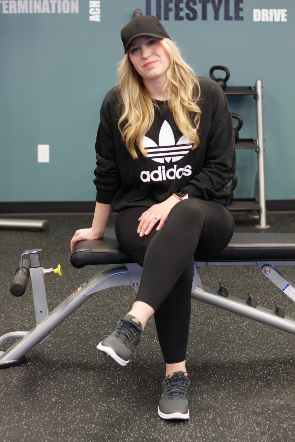 Workout Routine... - Pink and Navy StripesPink and Navy Stripes
